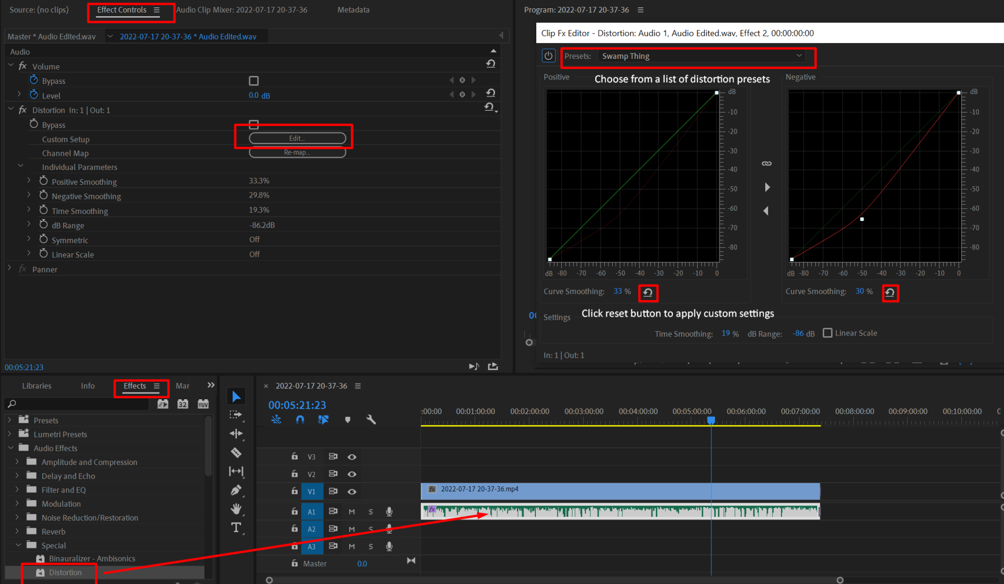 How To Distort Audio In Premiere Pro Voice Over Tip