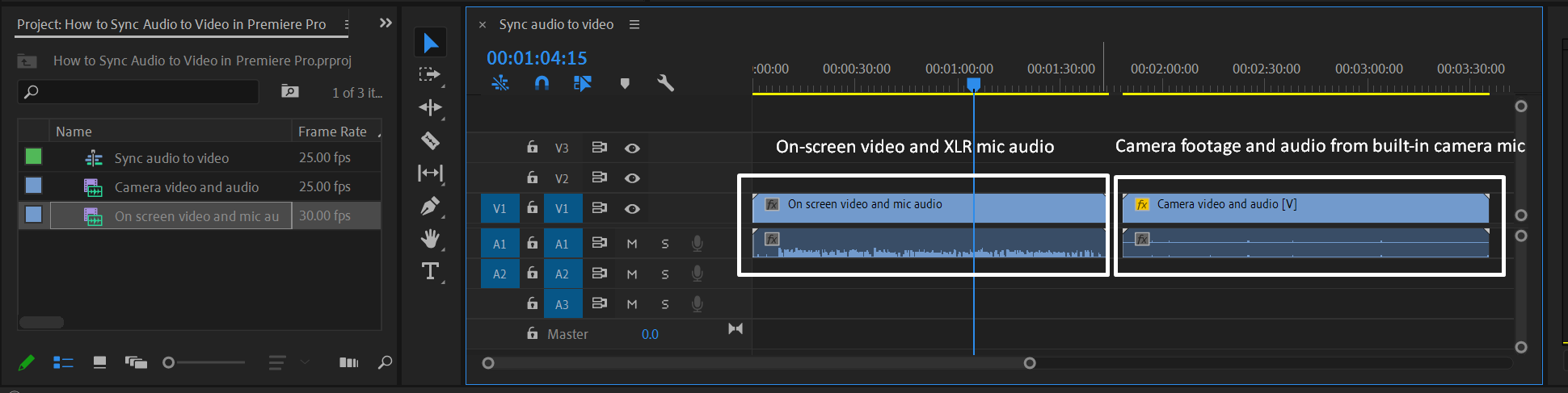 How to Synchronize Video to Audio in Premiere Pro? - Voice Over Tip